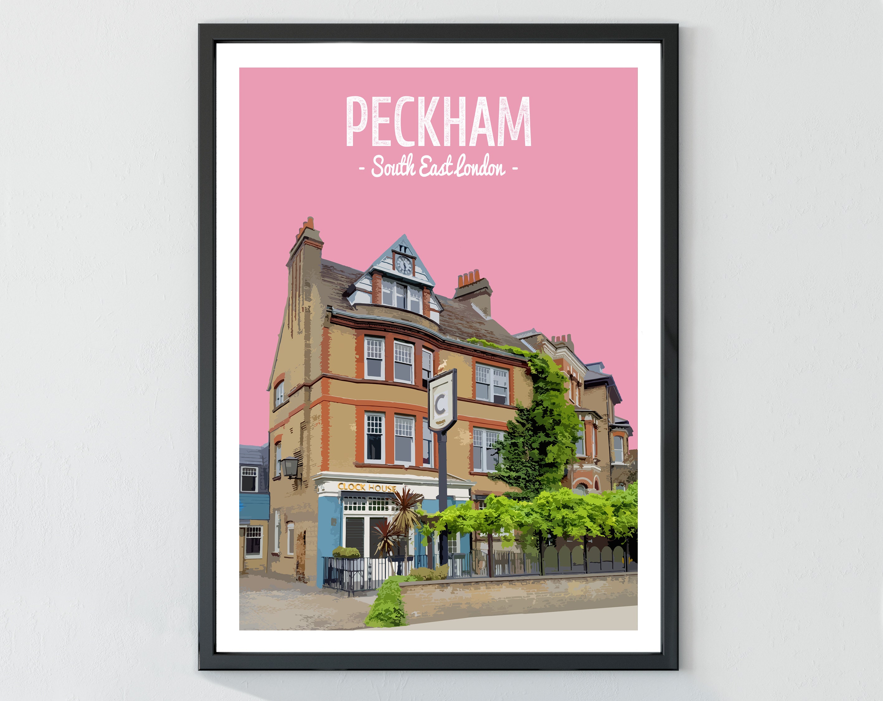 Peckham Poster Print the Clock House South East London | Etsy