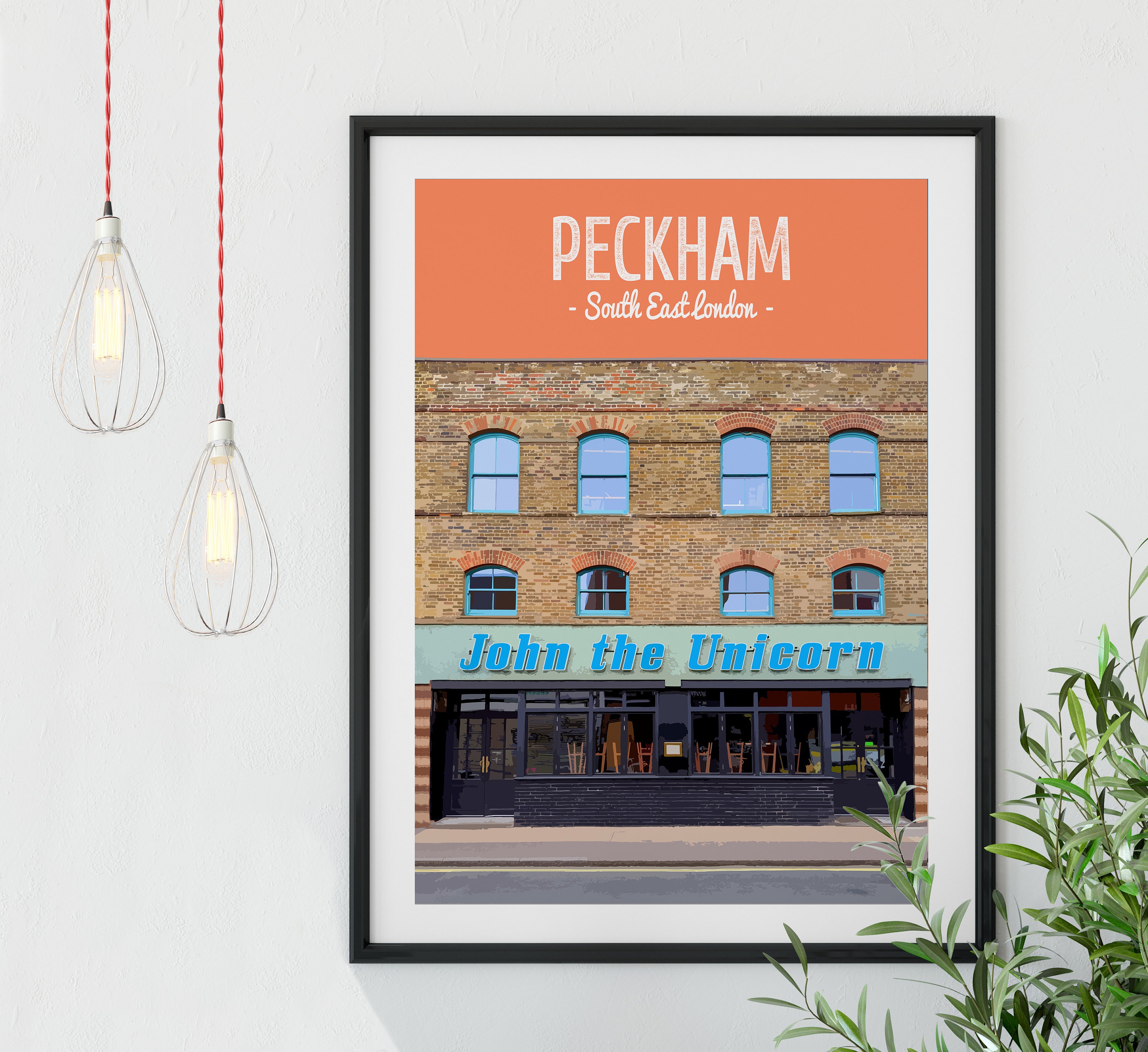 Peckham Print LGBTQ John the Unicorn Pub Cocktails Night - Etsy
