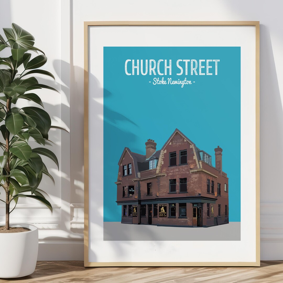 Stoke Newington Print, the Red Lion, Church Street Print, Hackney ...