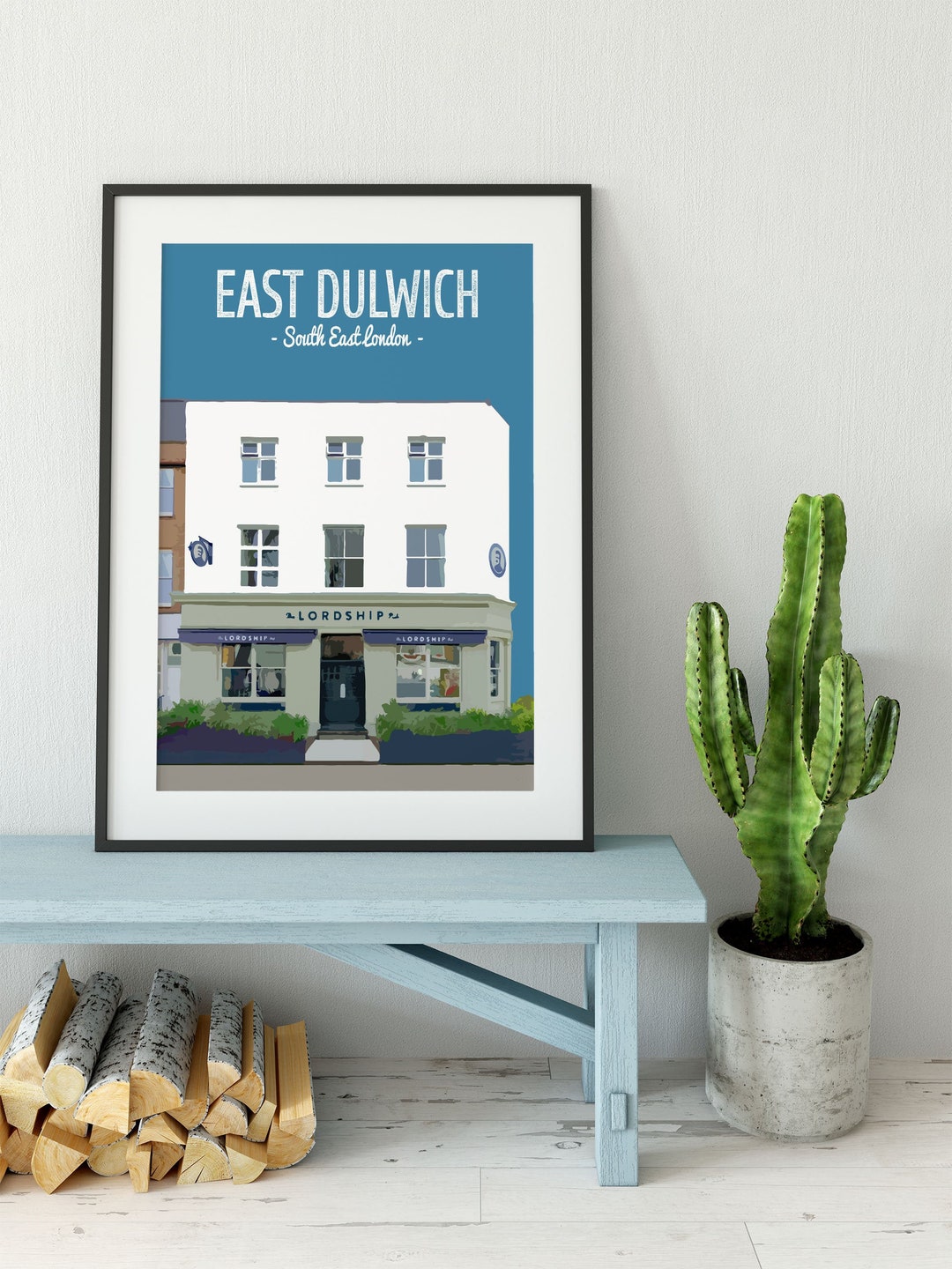 East Dulwich Poster Print, the Lordship Pub, Wedding Gift, Anniversary ...
