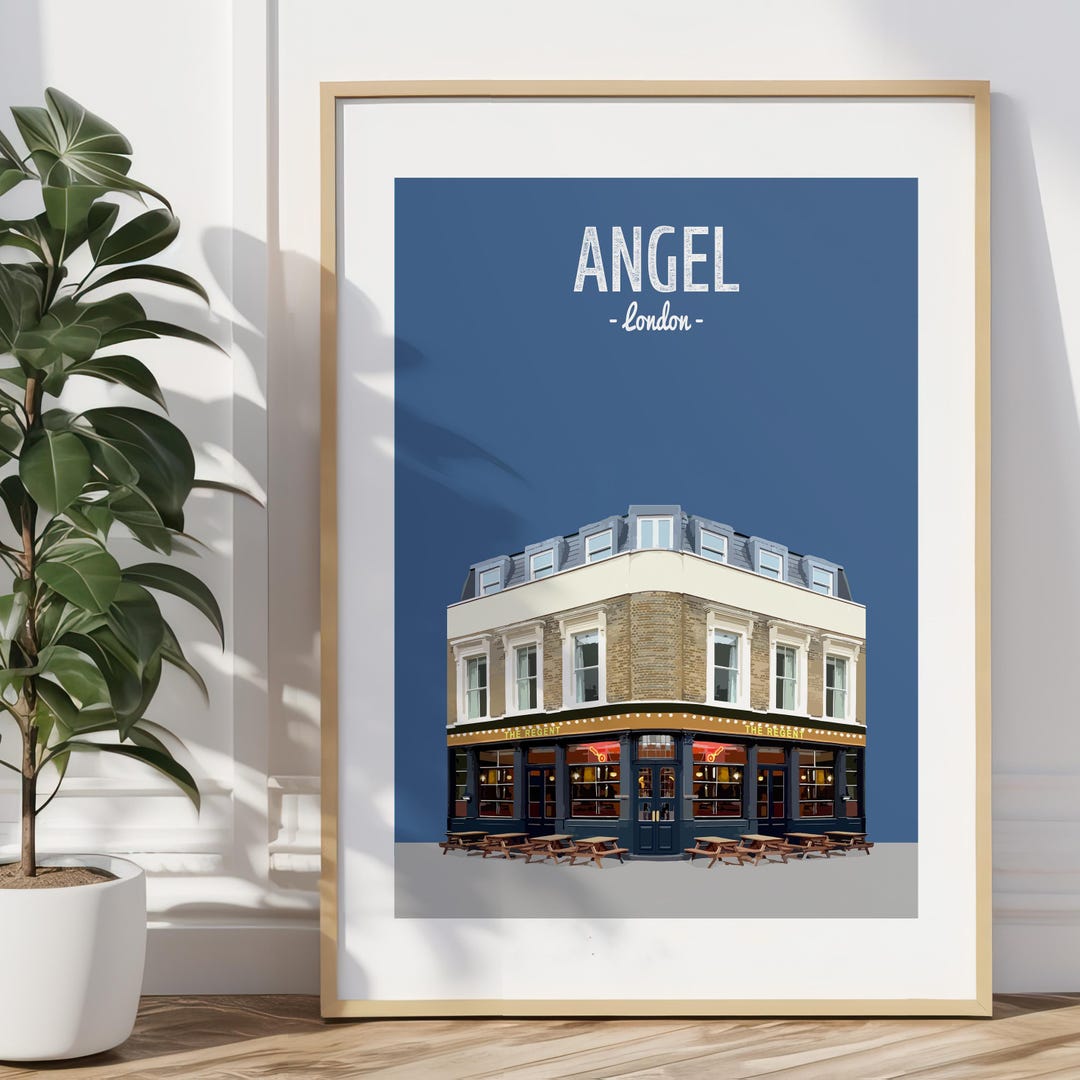 Angel Print Poster, the Regent Pub, Islington Print, North London, Pub ...