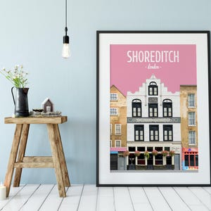 Shoreditch Print, the Crown and Shuttle Pub, East London Print - Etsy UK