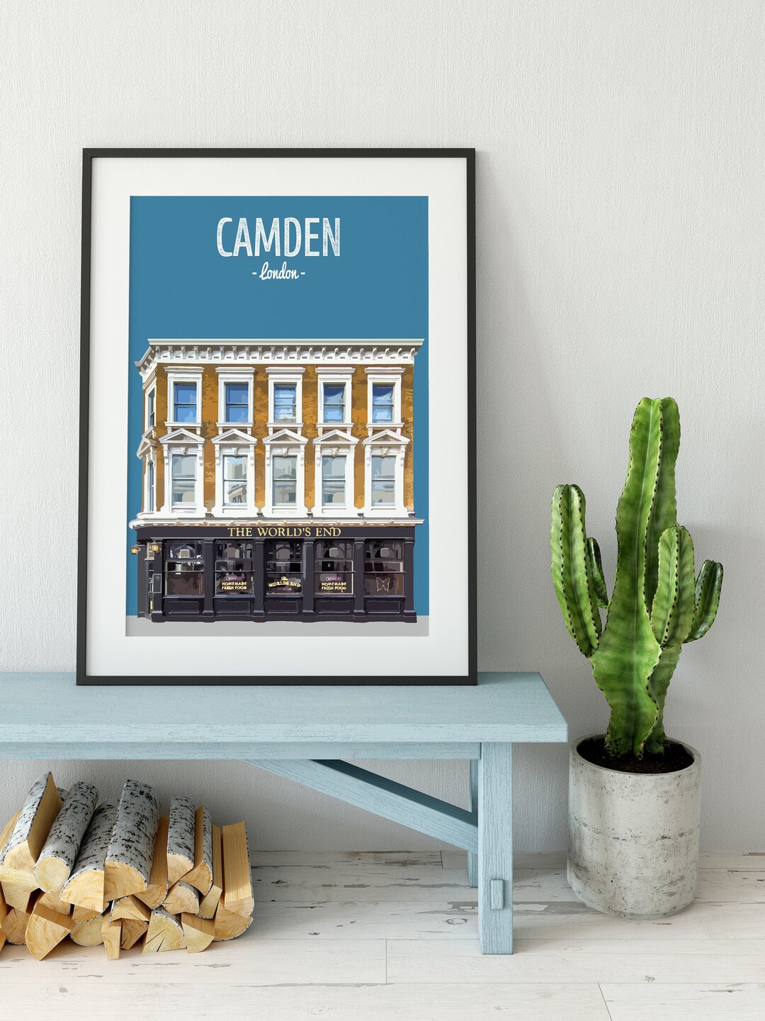Camden Print Poster the Worlds End Pub North West London - Etsy UK