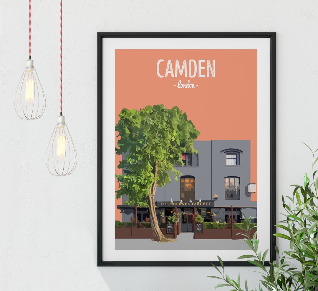 Camden Poster Print, the Colonel Fawcett Pub, Camden Lock, Camden Town ...