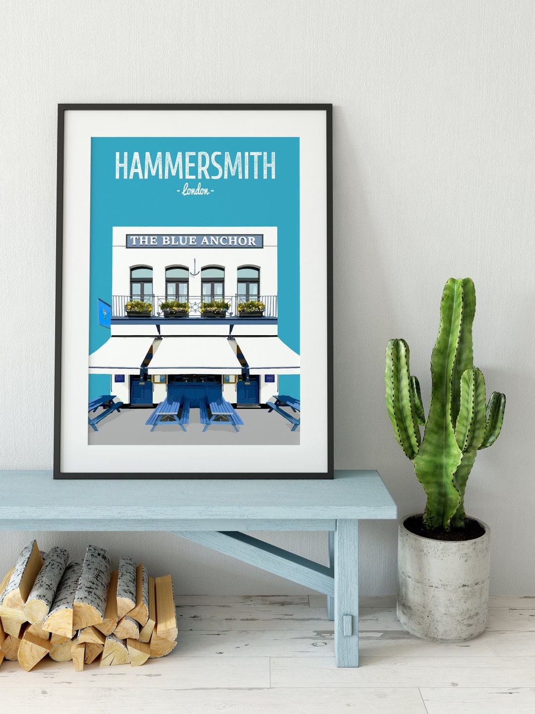 Hammersmith Print, the Blue Anchor Pub, West London Print - Etsy