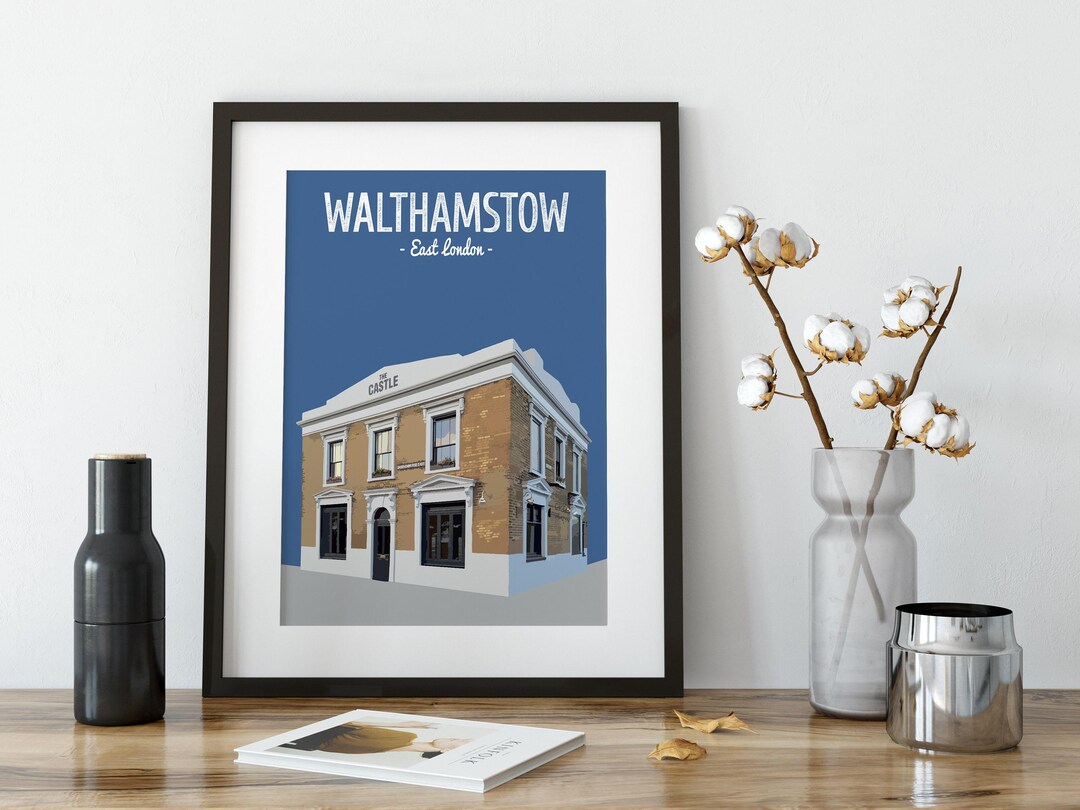 Walthamstow Print, the Castle Pub, East London, the Village, Waltham ...