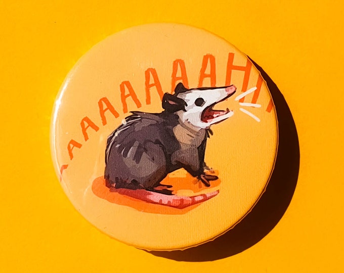 Screaming Possum Button 1.5 Inch/38mm Pinback Button - Etsy