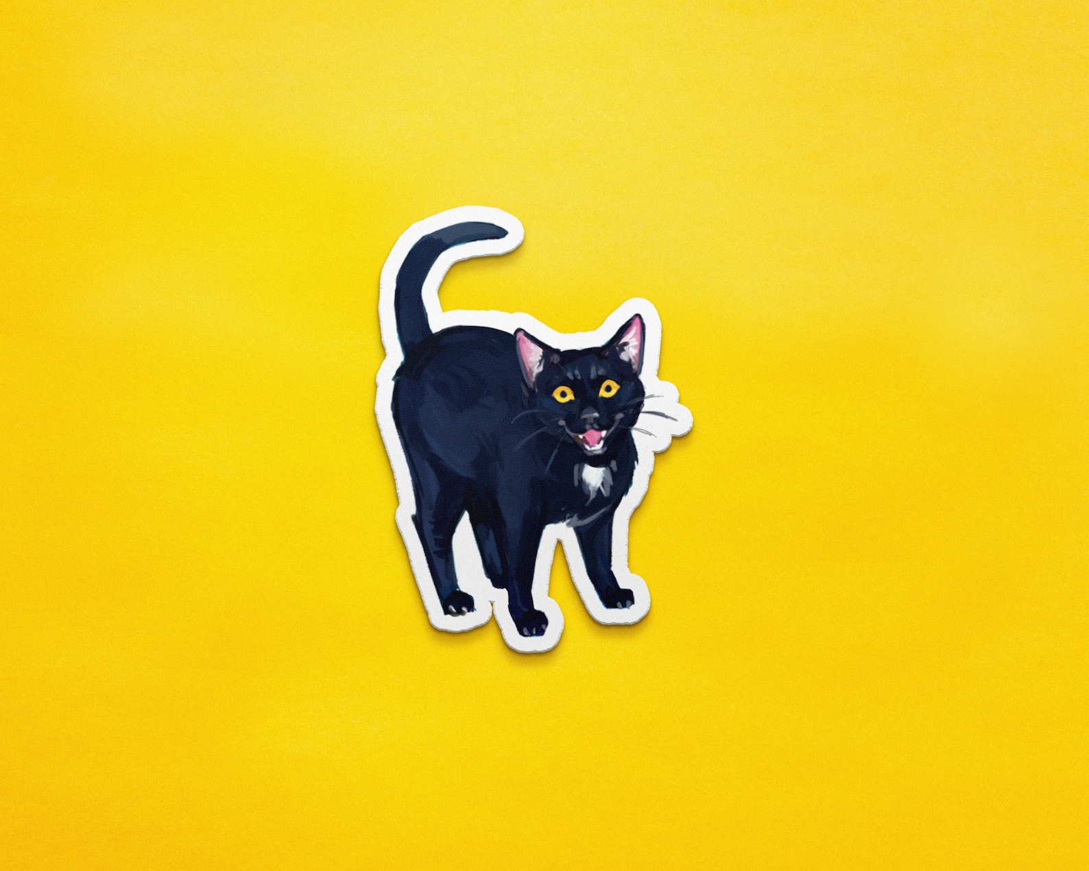Black Cat Stickers - Waterproof Vinyl Stickers - Matte Finish - Etsy
