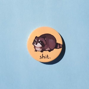 Raccoon Button Pack 1.5 Inch Trash Buttons, Raccoons, Cute, Funny ...