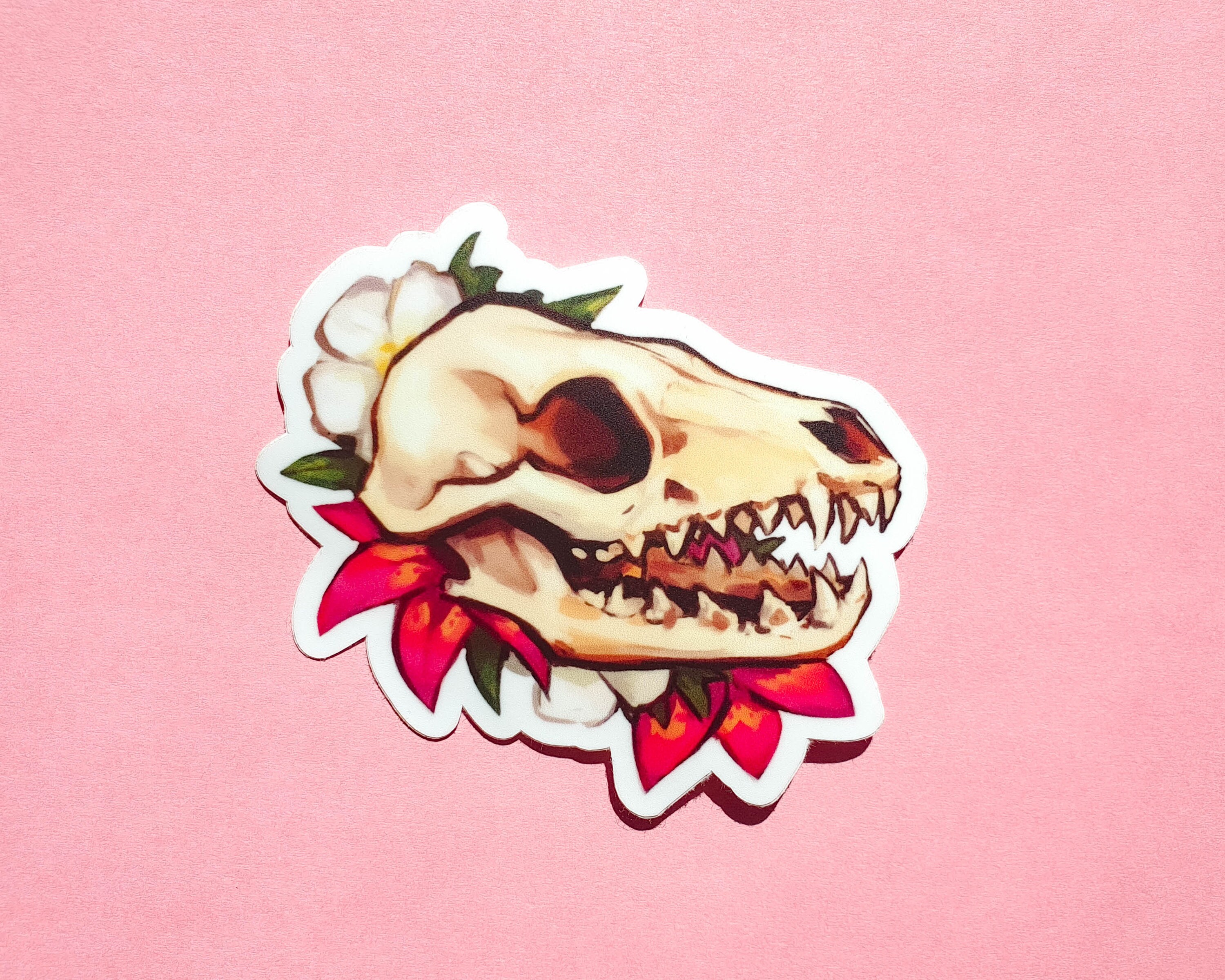 Vinyl Animal Skull Stickers 3x3inch Alligator Deer Cat - Etsy Israel