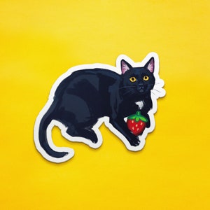 Black Cat Stickers - Waterproof Vinyl Stickers - Matte Finish - Etsy