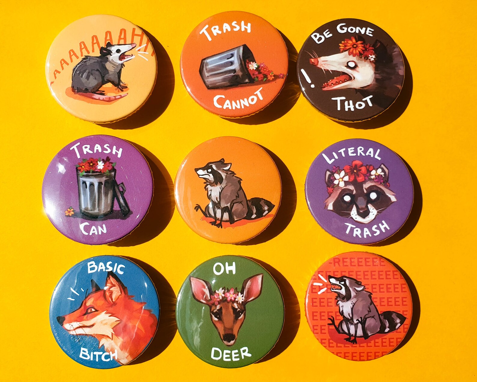 Screaming Possum Button 1.5 Inch/38mm Pinback Button - Etsy