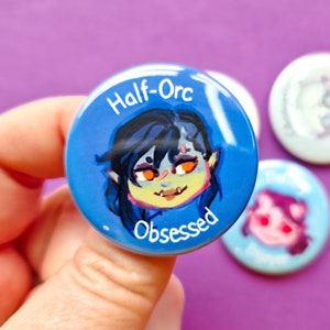 Dnd Race Buttons 38mm/1.5 Inch Half Orc, Tiefling, Aasimar, Changeling ...