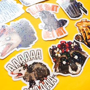 Trash Critters Sticker Pack - 9 Holographic Glossy Waterproof Stickers ...
