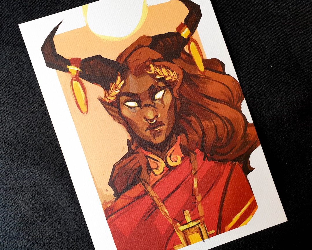 Sun Priestess Small Art Print A5 Size 148 X 210mm 5.8 X - Etsy