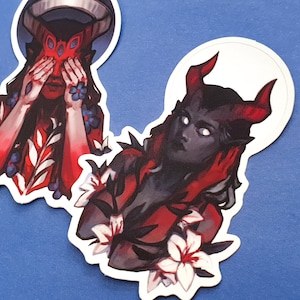 Demon Girl Stickers See No Evil, Hear No Evil, Speak No Evil Matte ...