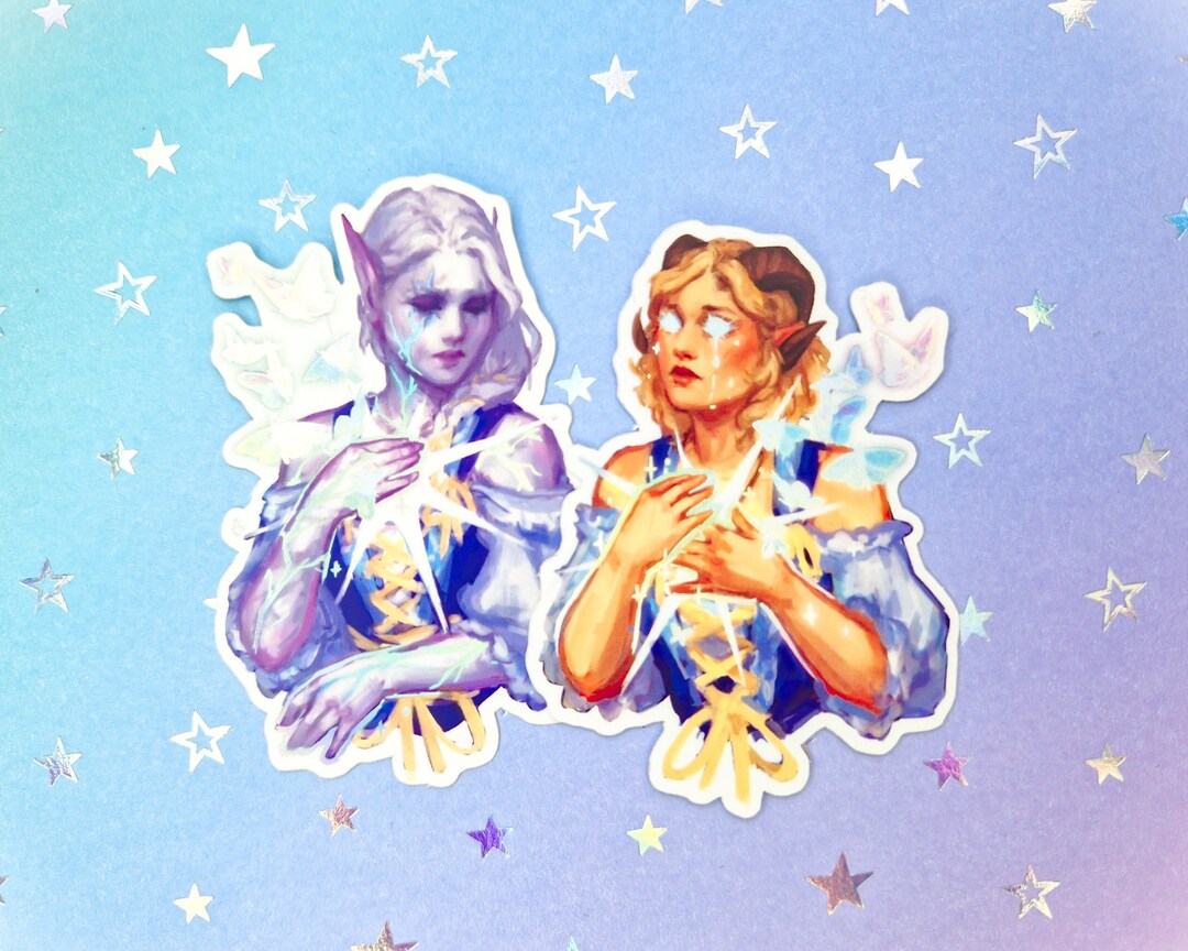 Dnd OC Stickers Holo - Changeling and Tiefling - Matte Finish ...