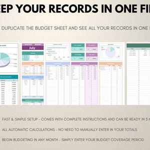 Budget Template Spreadsheet, Monthly Budget Spreadsheet, Bill Calendar ...