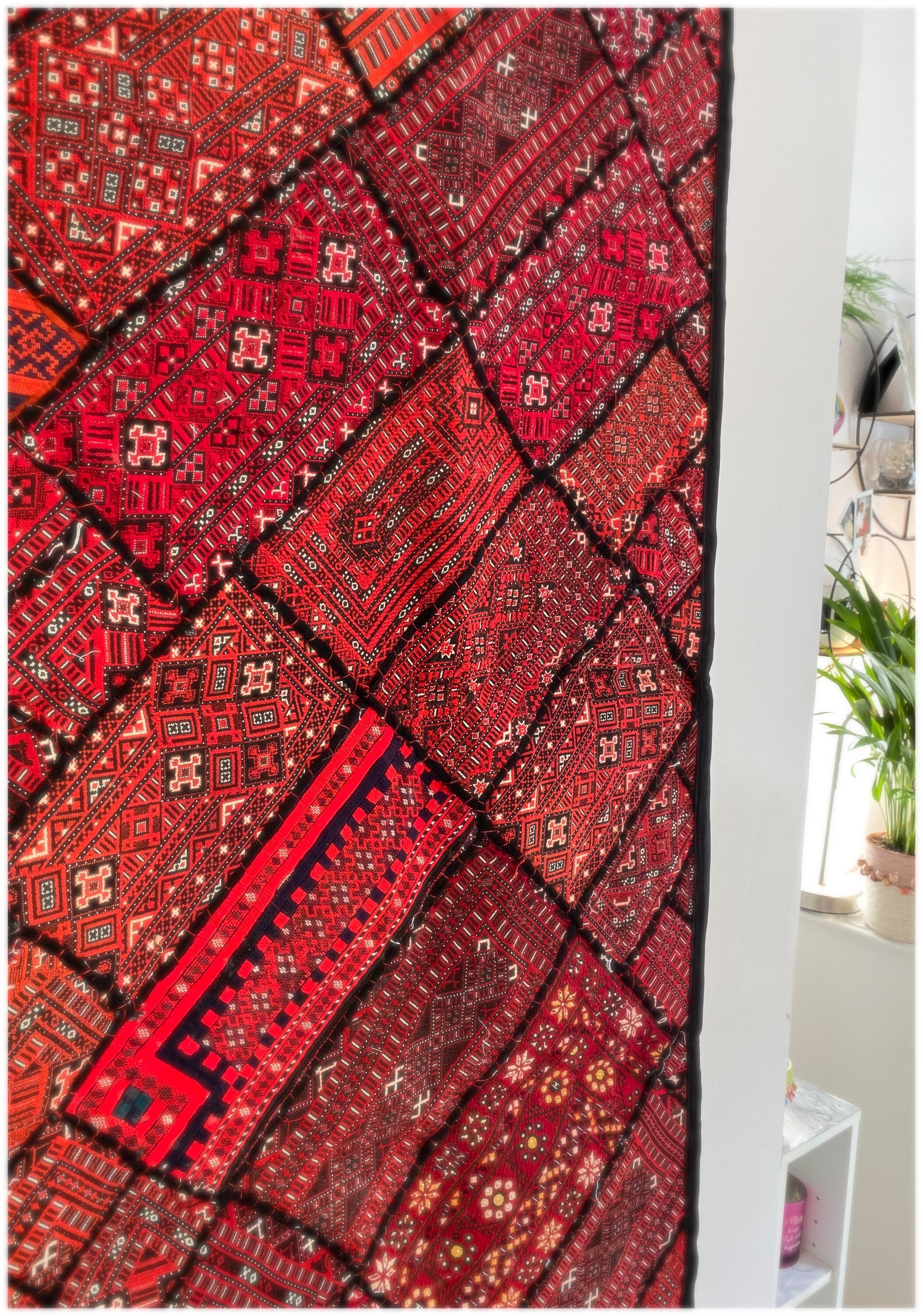 VINTAGE TAPESTRY Pakistani Indian Sindh Patchwork Design Applique Work ...