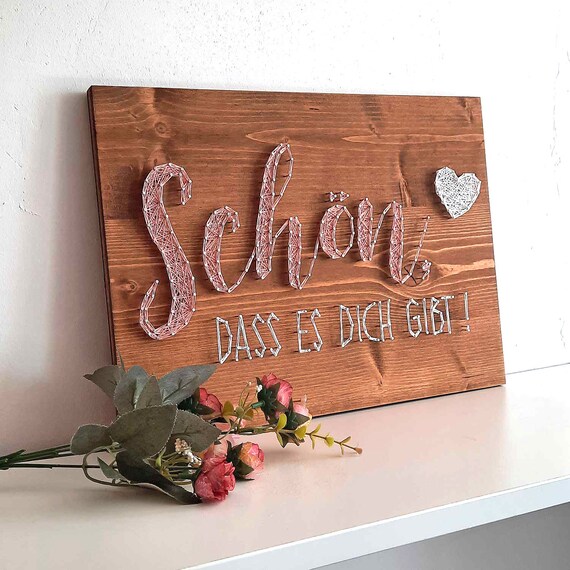 DIY String Art Fadenbild Bastelset 30x20 cm Schön | Etsy
