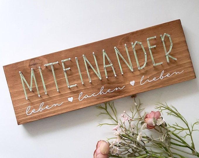Hochzeitsgeschenk Holz Fadenbild Nagelbild Herz personalisiert - Etsy.de