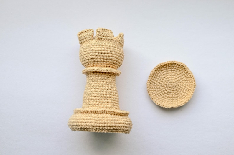 No Sew Chess Piece ROOK Crochet Pattern, Amigurumi Chess Piece ROOK ...