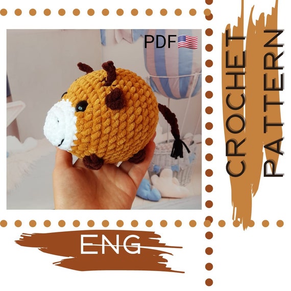 Crochet Patterns Cow Crochet Cow Pink Crochet Cow Doll - Etsy