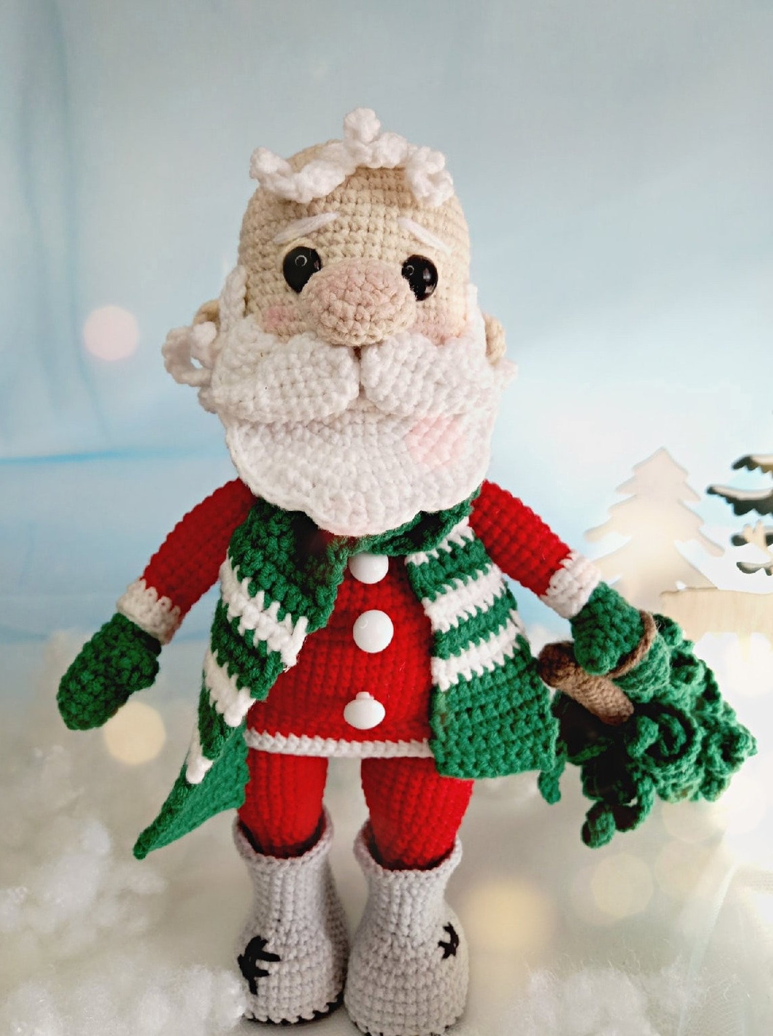 PDF Crocheted Santa Claus Pattern Crocheted Toy for - Etsy