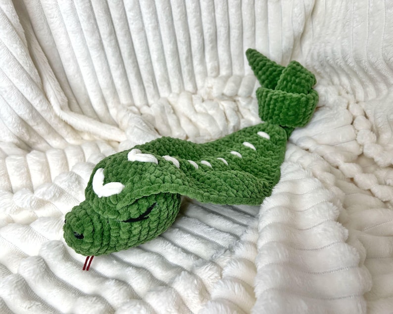 SNAKE Snuggler Lovey Easy Crochet Pattern PDF | Cobra Security Blanket ...