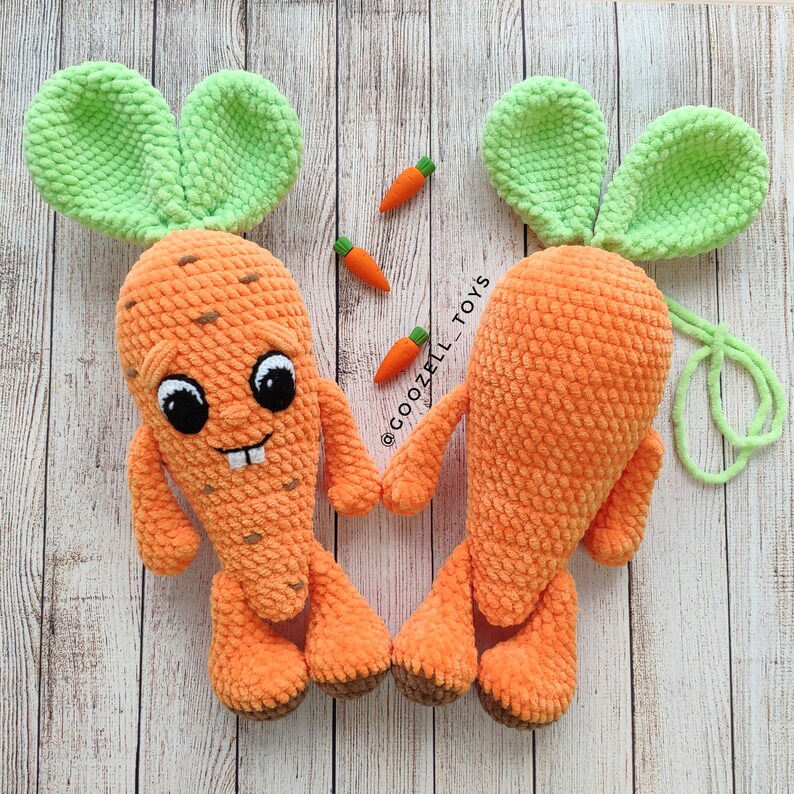 CROCHET CARROT PATTERN Amigurumi Carrot With Bunny Ears - Etsy