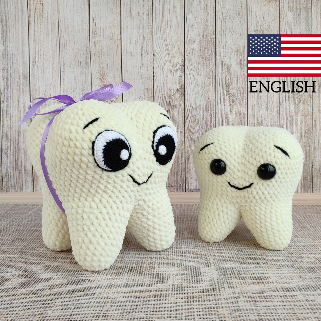 TOOTH CROCHET PATTERN, Amigurumi Plush Tooth Fairy Pattern, Baby First ...