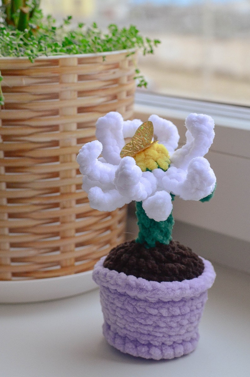 Flowers Crochet Pattern - Mini Amigurumi Pattern - Mini Plant Pot ...