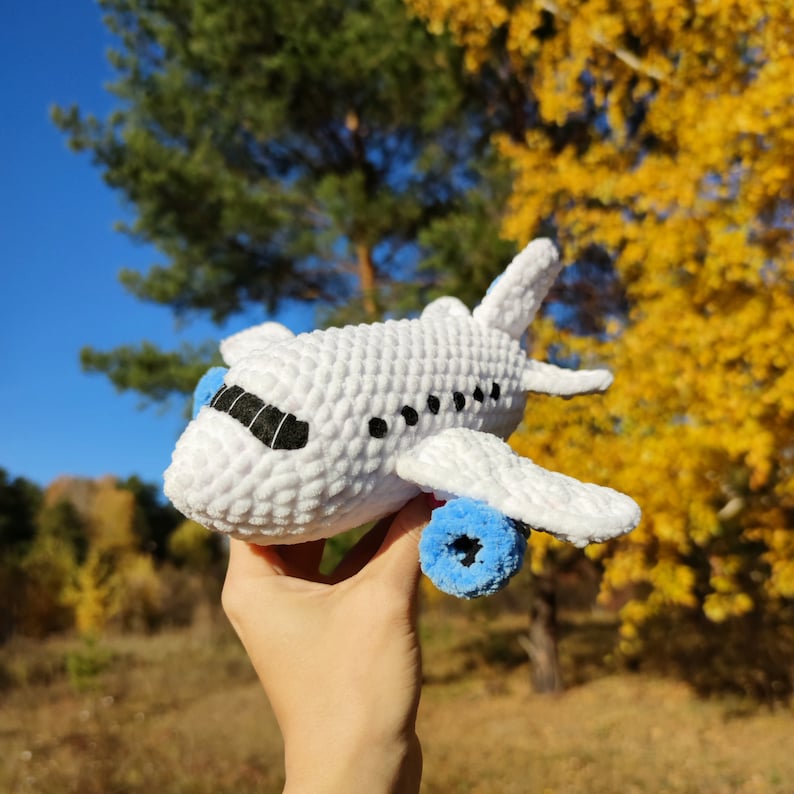 CROCHET AIRPLANE PATTERN Plush Plane Toy Amigurumi Pattern - Etsy