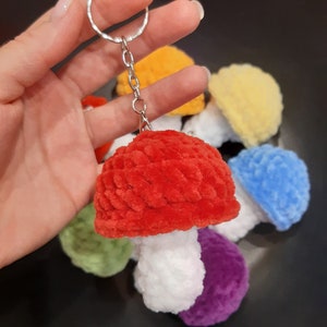 Crochet Pattern Mushroom,no Sew Mini Keychain, Plushie Keyring Pdf ...