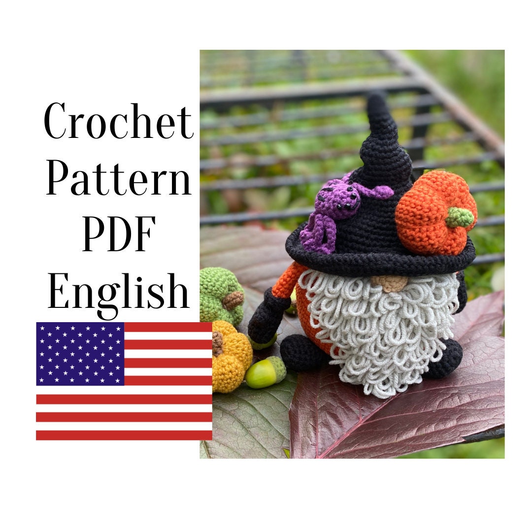 Halloween Gnome Crochet Pattern Witch Gnome Pattern Crochet - Etsy