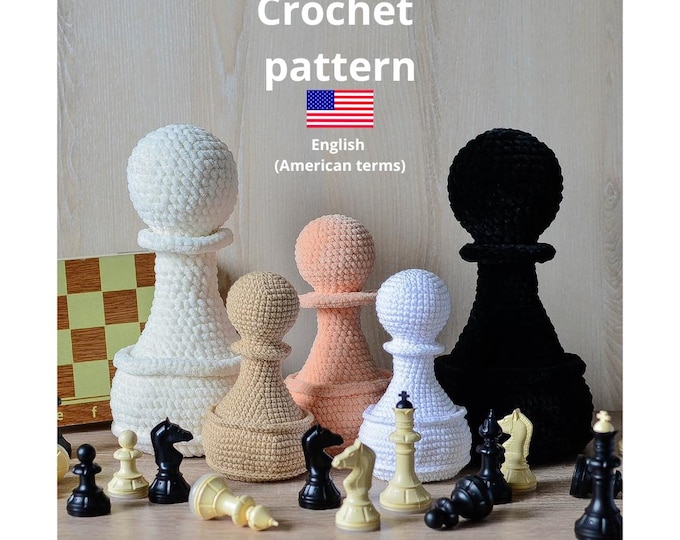 Chess Set Crochet Pattern, Chess Amigurumi, Chess Crochet Pattern ...