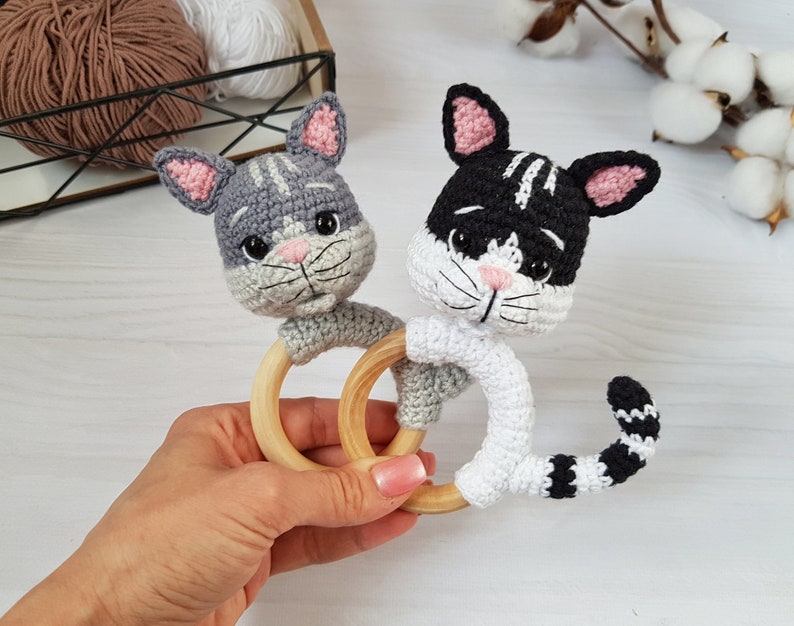 Baby Rattle Crochet Cat Pattern Amigurumi Cat Cat Stuffed | Etsy