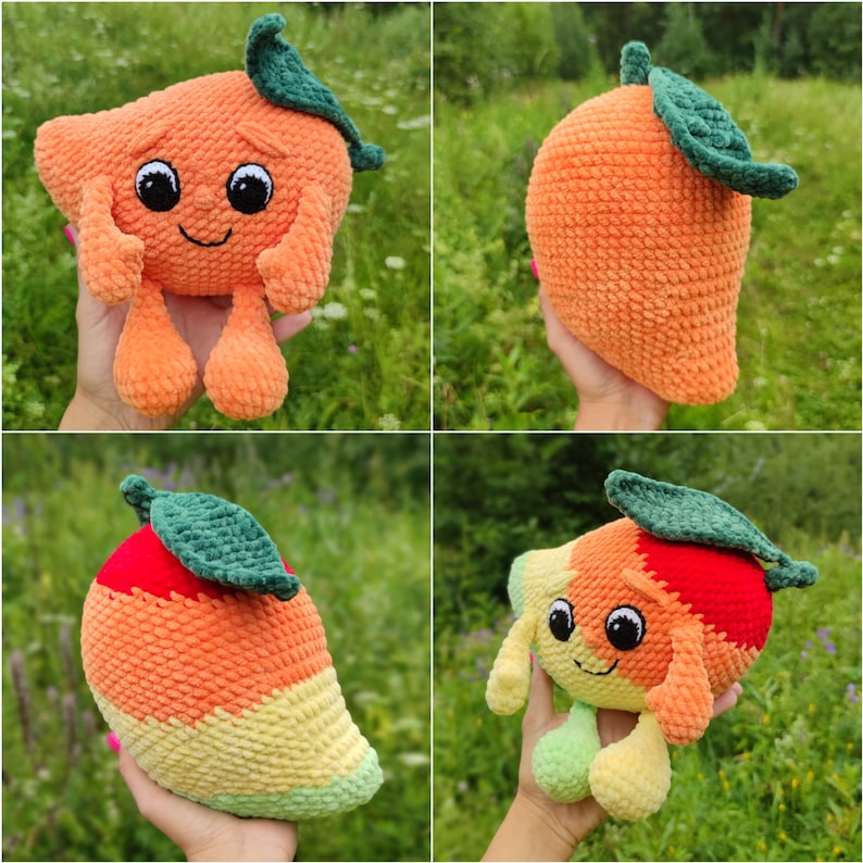 CROCHET MANGO PATTERN Amigurumi Crochet Cute Fruits With Eyes - Etsy