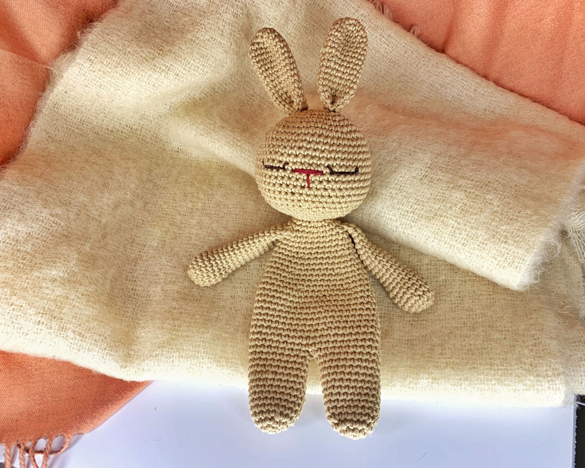 SLEEPING BUNNY Lovey Crochet Pattern Rabbit Amigurumi - Etsy