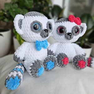 CROCHET LEMUR PATTERN, Amigurumi Plush Lemur Pdf Tutorial, Low Sew ...