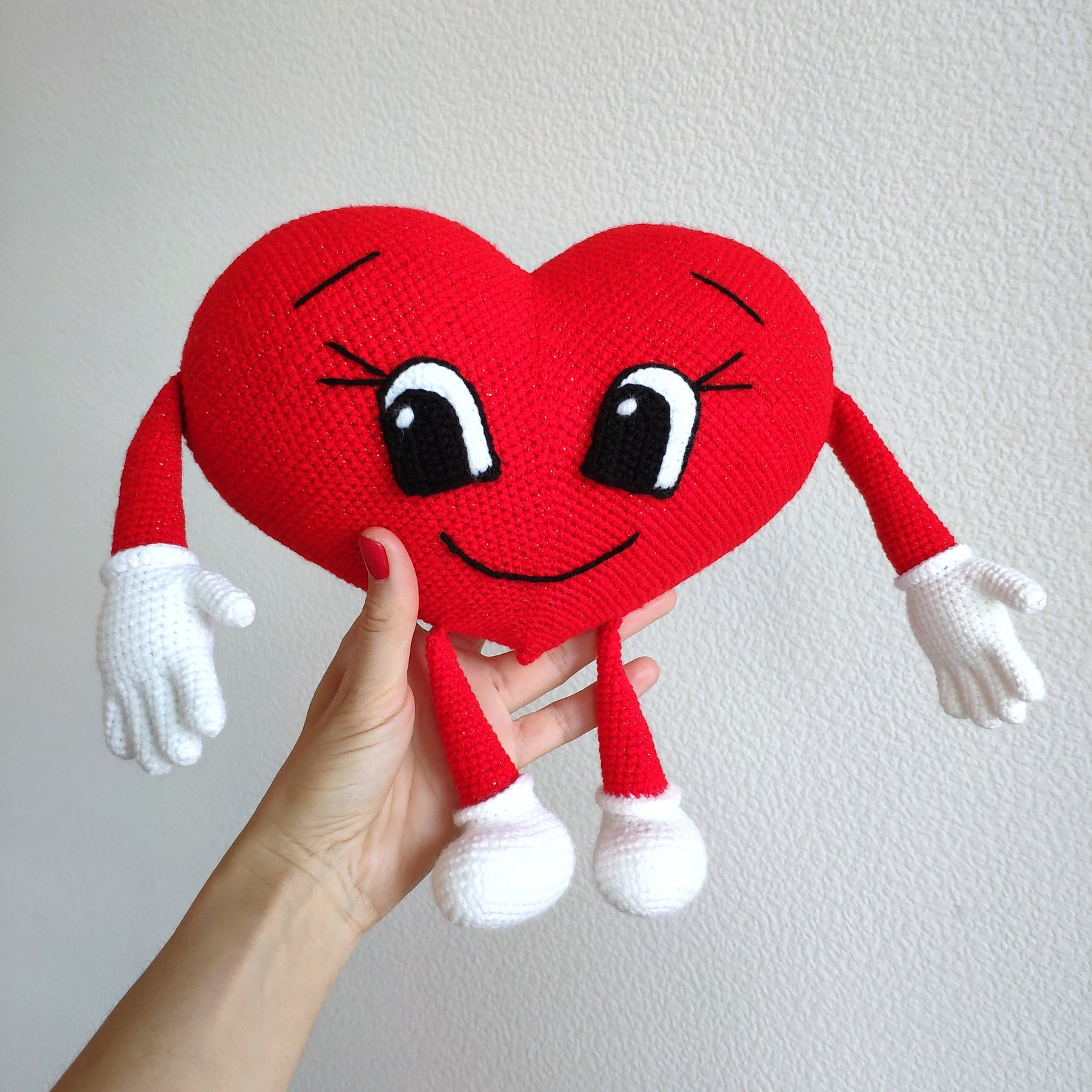 CROCHET HUGGING HEART Pattern Amigurumi Big Plush Heart - Etsy