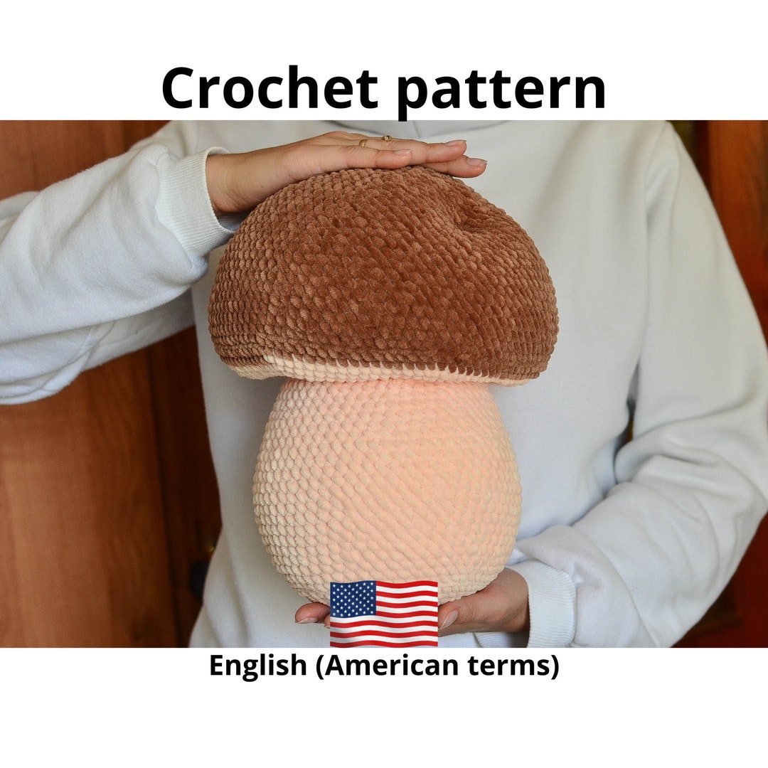 Mushroom Crochet Pattern - Giant Crochet Mushroom Amigurumi Pattern ...