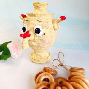 PDF Pattern Samovar, Crochet Samovar, Pattern Crochet Kettle, Crochet ...