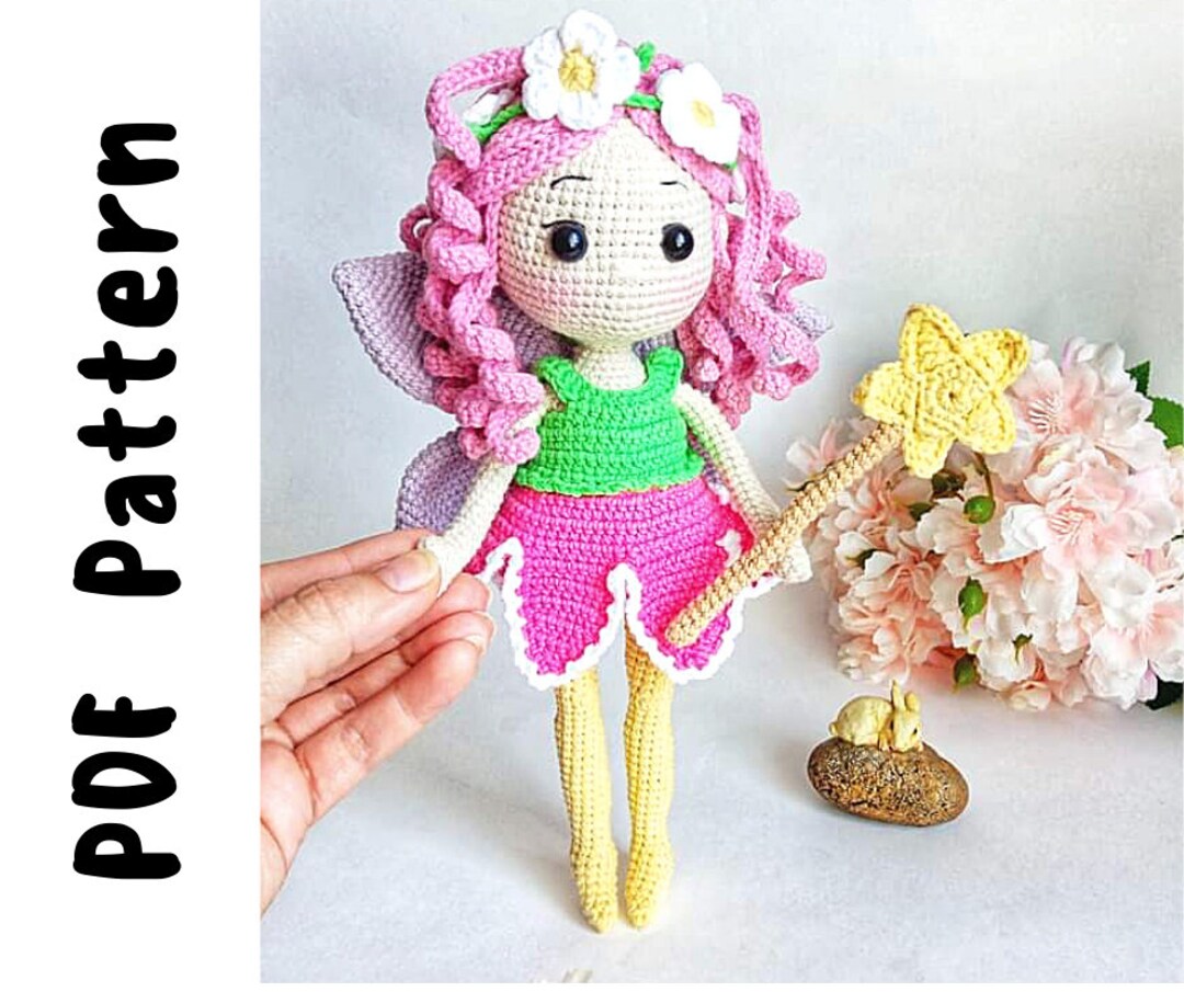 PDF Pattern of Crocheted Fairy Doll, Hand Made Doll, Amigurumi Doll ...