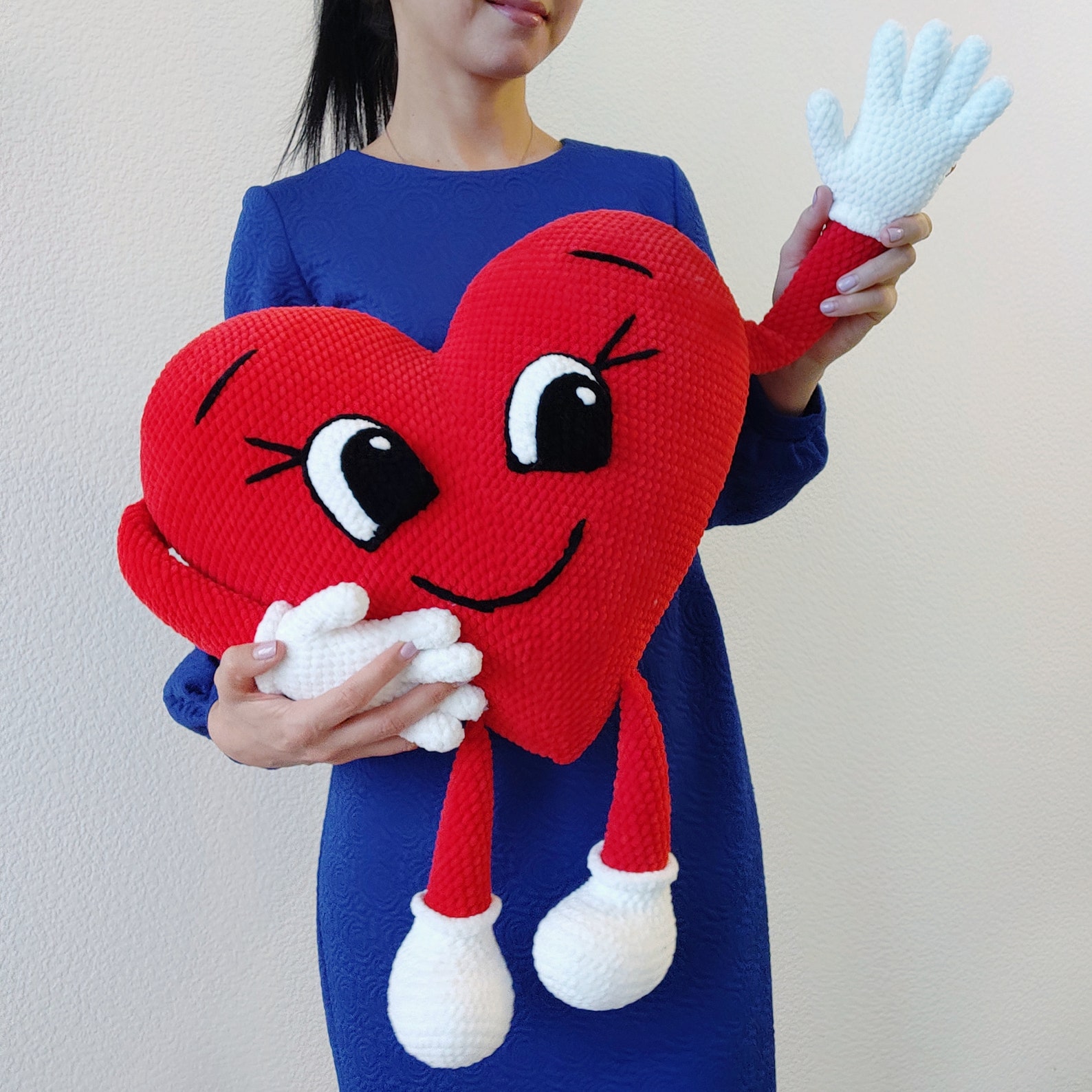 CROCHET HUGGING HEART Pattern Amigurumi Big Plush Heart - Etsy