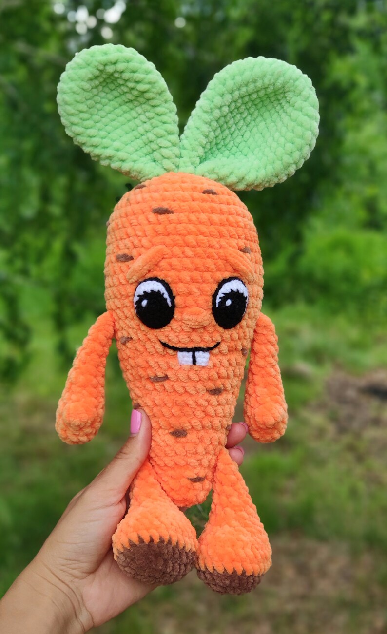 CROCHET CARROT PATTERN Amigurumi Carrot With Bunny Ears - Etsy