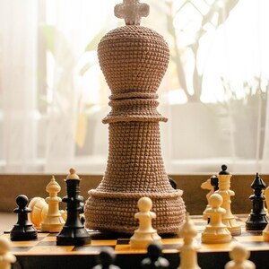 No Sew Chess Piece KING Crochet Pattern, Amigurumi Chess Piece KING ...