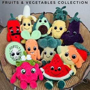 CUTE FRUITS Crochet Patterns: Pineapple, Banana, Avocado, Watermelon ...
