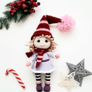 PDF Crochet Pattern Christmas Elfina,elf Doll, Elf Doll Pattern, Elfin ...