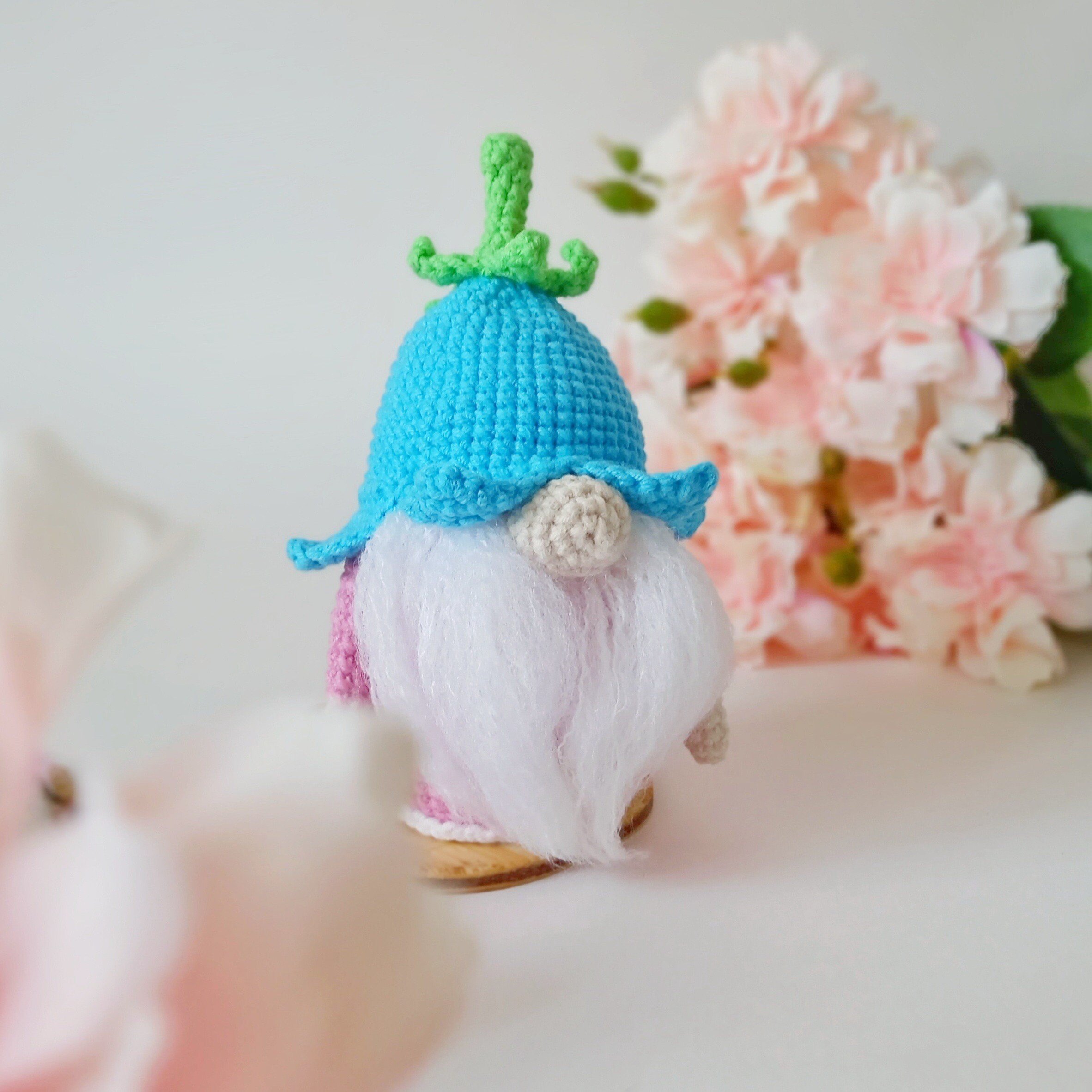 PDF Pattern of Crocheted Flower Gnomes Bell Gnome Rose | Etsy